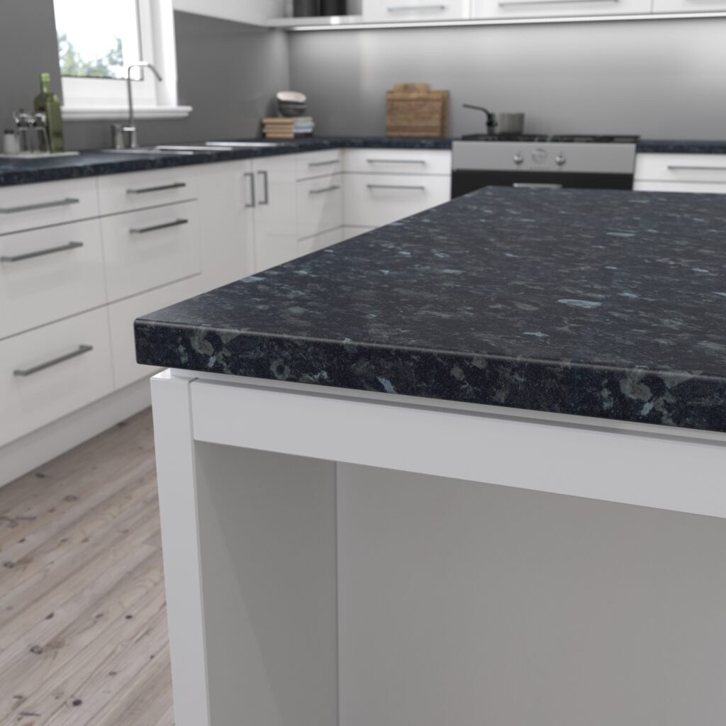 Black Granite Breakfast Bar Rounded Edge 3050 x 665 x 38mm | Available ...