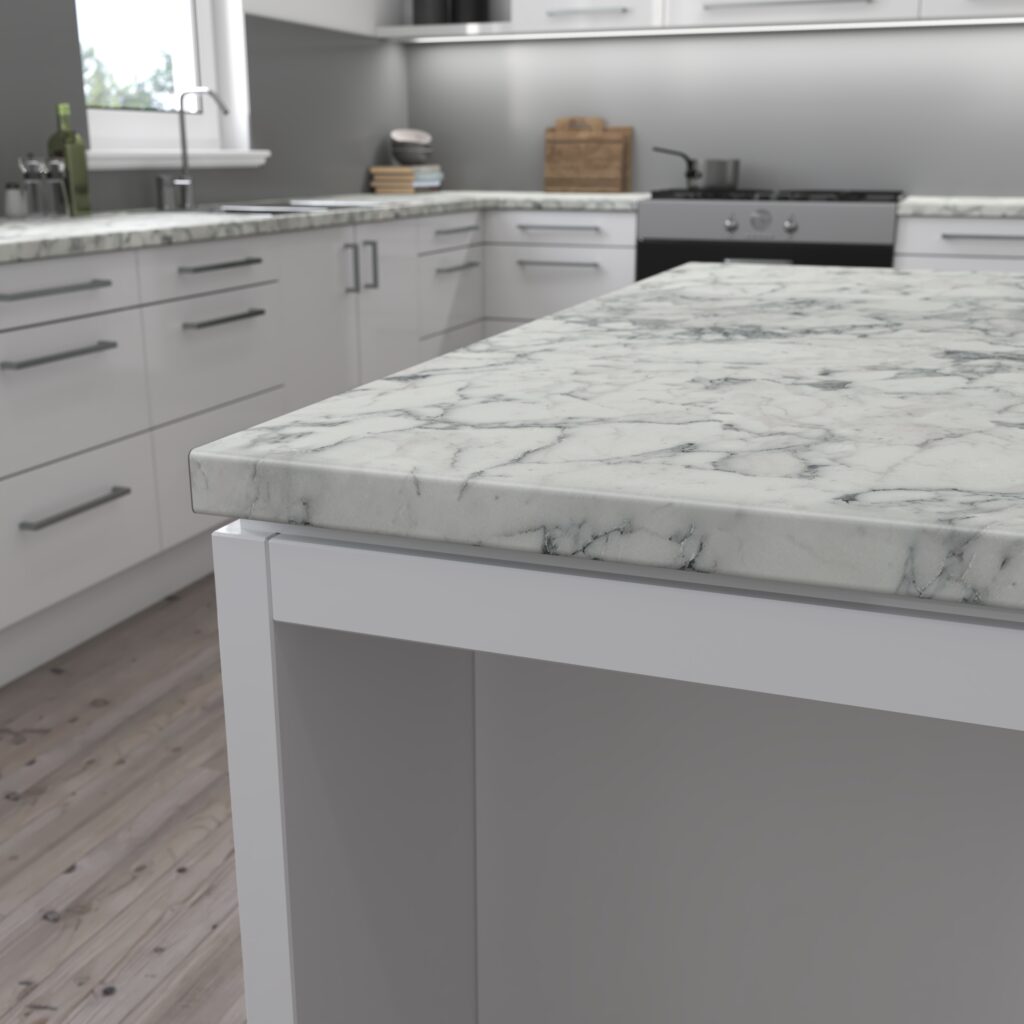Carrara Marble Breakfast Bar Rounded Edge 3050 x 665 x 38mm | Available ...