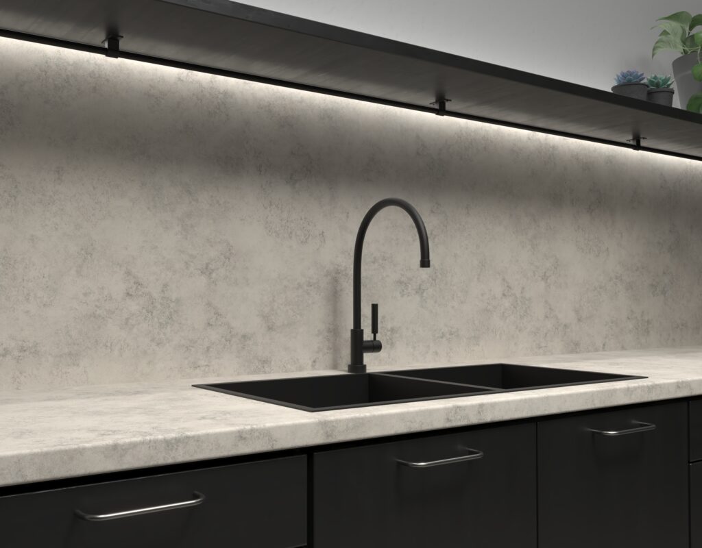 Misty Sky Splashback 3000 x 1200 x 8mm | Available from Rearo Laminates ...