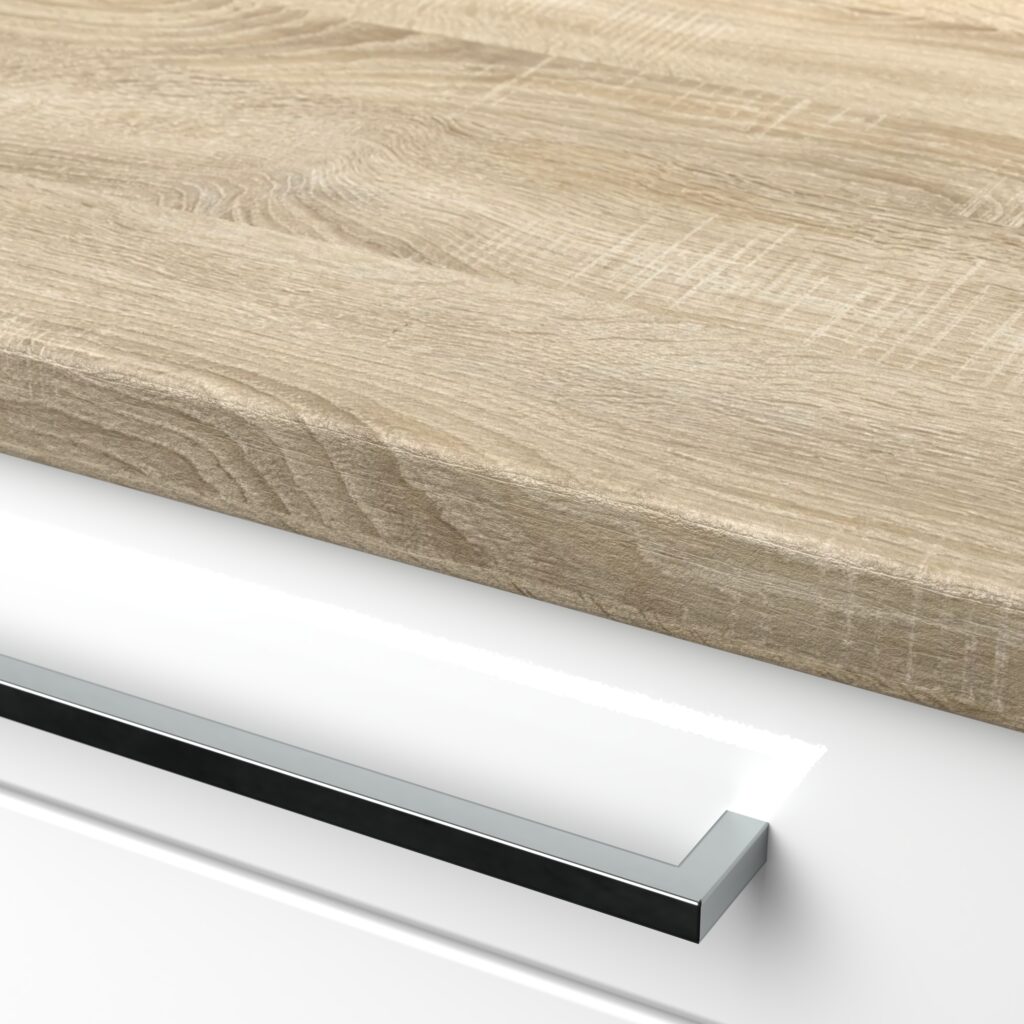Delamere Light Oak Worktop Rounded Edge 3050 x 600 x 38mm | Available ...