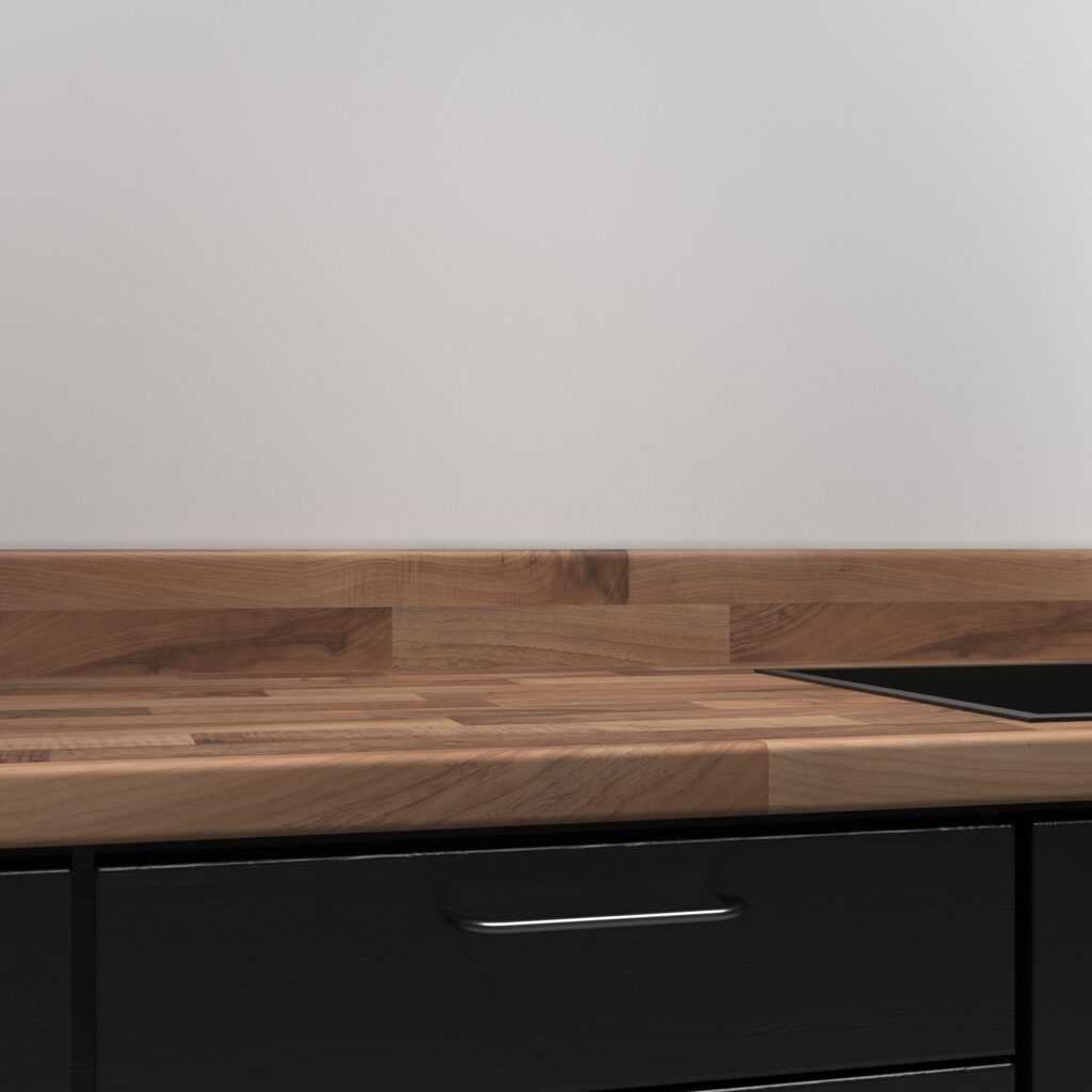 Walnut Butcher Block Upstand 4100 x 100 x 18mm | Available from Rearo ...