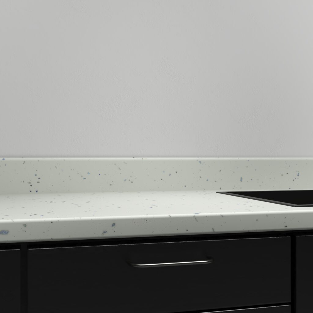 White Fleck Upstand 4100 x 100 x 18mm | Available from Rearo Laminates ...